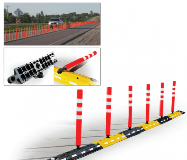 Flexible Rubber Traffic Lane Separator Post - Corporate Station BD
